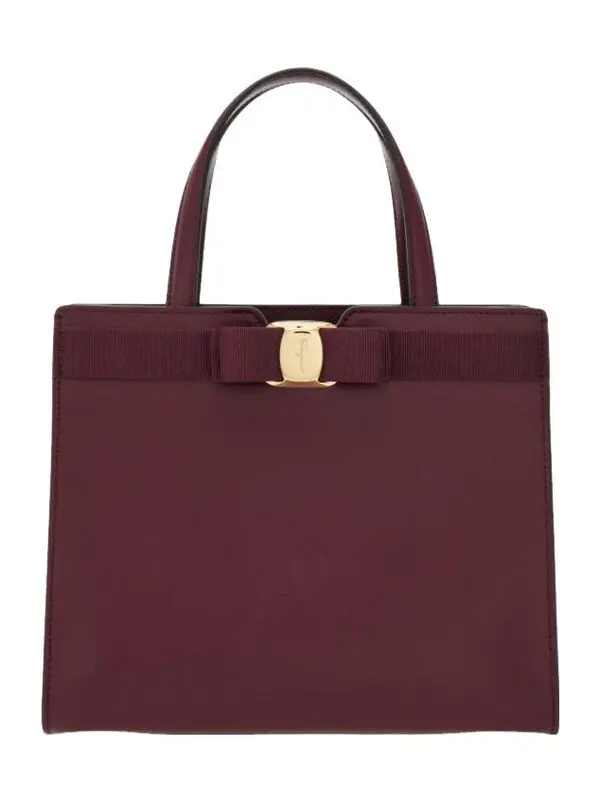 FERRAGAMO Vara Bow Shoulder Bag - Plum