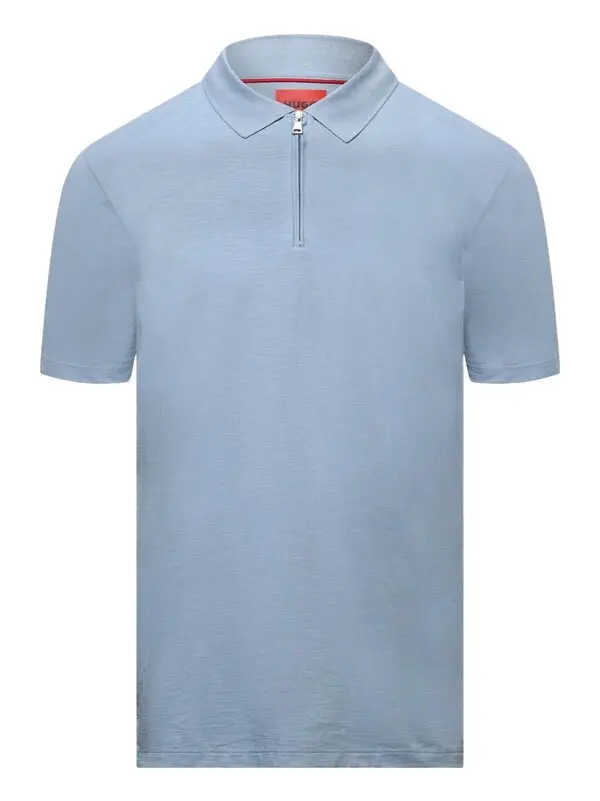 Hugo Boss Zip-neck Polo Shirt - Blue