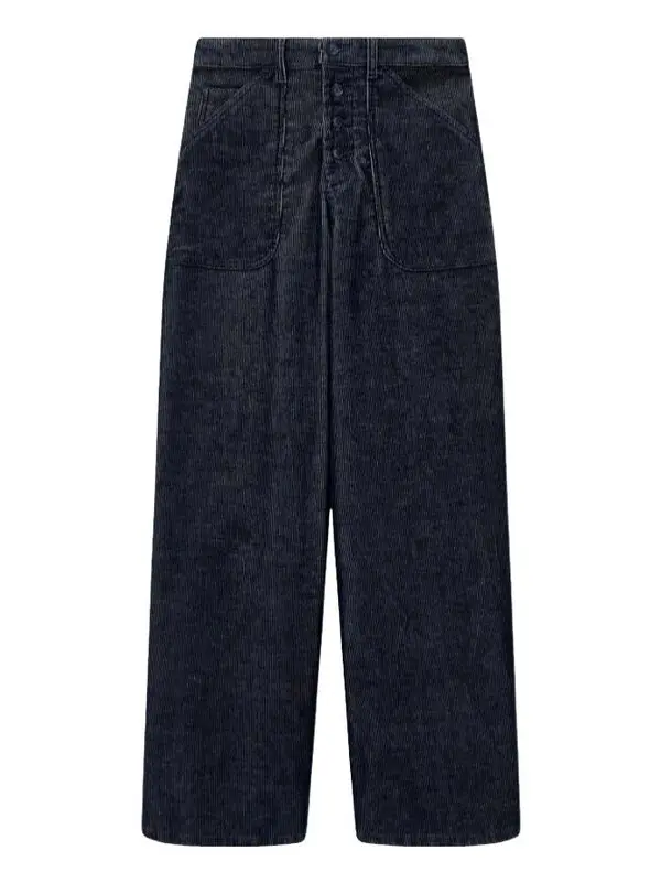 Emporio Armani Mid-rise Wide-leg Jeans - Dark Blue