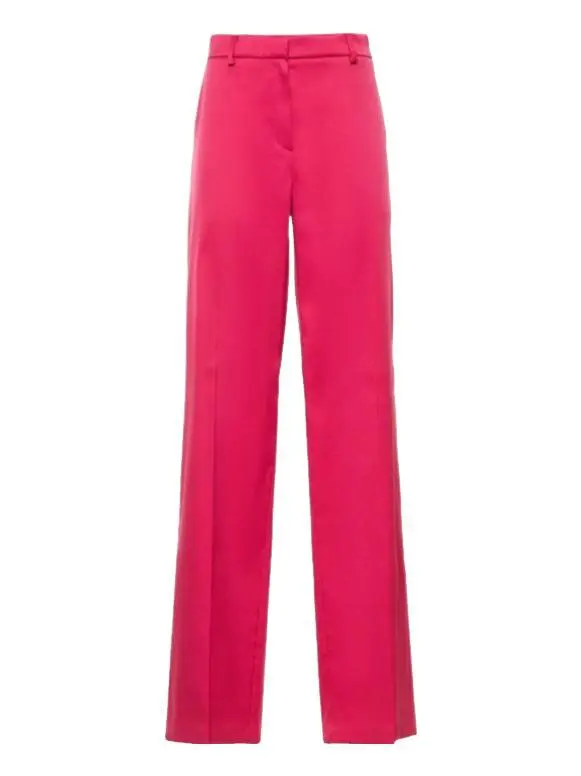 Magda Butrym High Waisted Wide Leg Tailored Trousers - Red