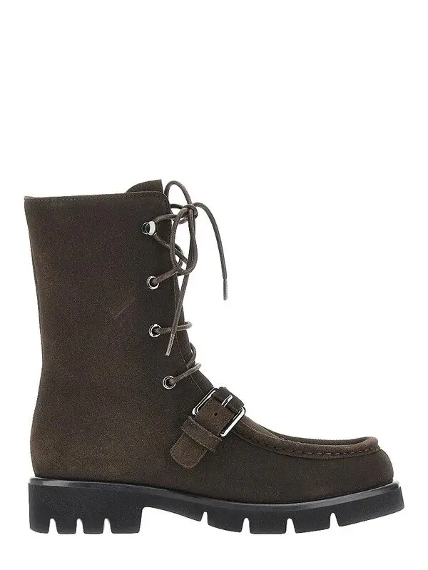 Emporio Armani Suede Leather Ankle Boots - Brown