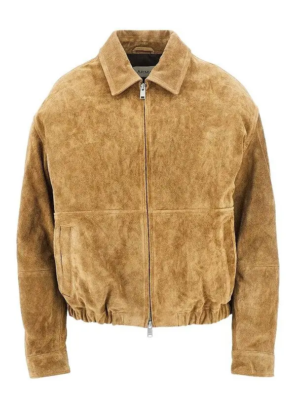 ARMA Maddox' Suede Leather Jacket - Beige