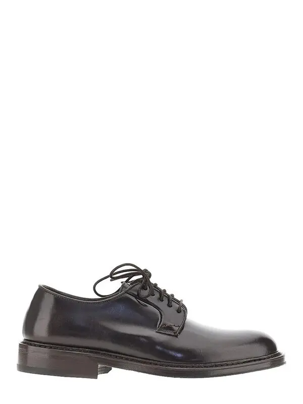 JUAN LACARCEL BY CALCE Brushed Leather Lace-up Shoes - Brown