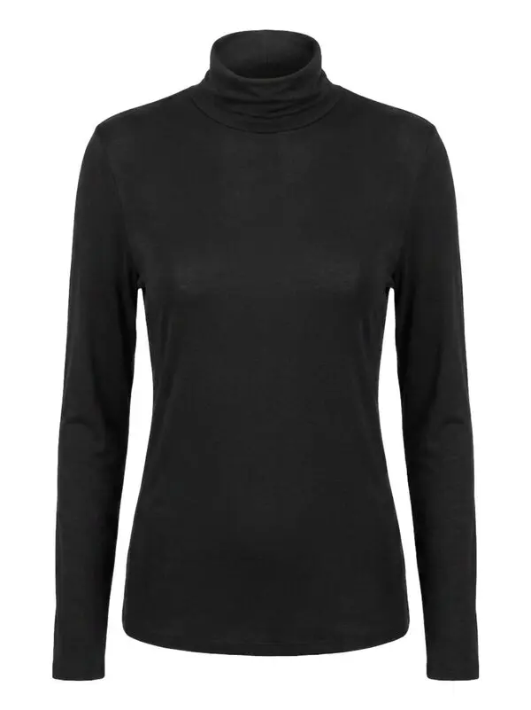 PUROTATTO Roll-neck Long-sleeve Sweater - Black