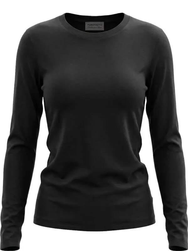 PUROTATTO Long-sleeve T-shirt - Black