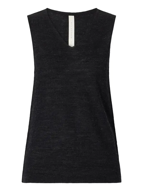 LAUREN MANOOGIAN Alpaca And Merino Wool-blend Cami - Black