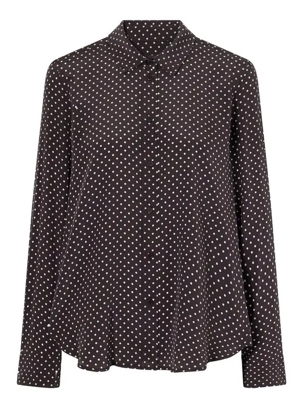 NILI LOTAN Gaia Printed Silk-crepe De Chine Shirt - Brown