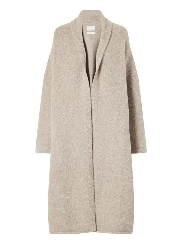 LAUREN MANOOGIAN Alpaca-blend Shawl Collar Cardigan - Neutrals
