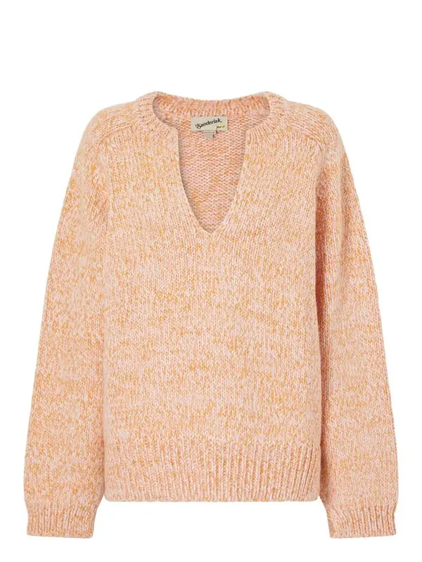 SANDERLAK Sandrlak Melange Alpaca And Wool-blend Sweater - Orange