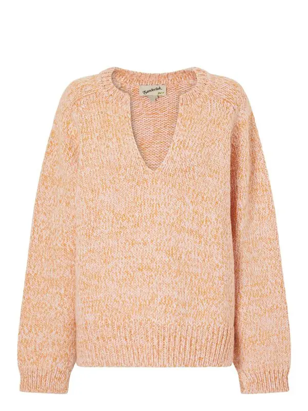 SANDERLAK Sandrlak Melange Alpaca And Wool-blend Sweater - Orange