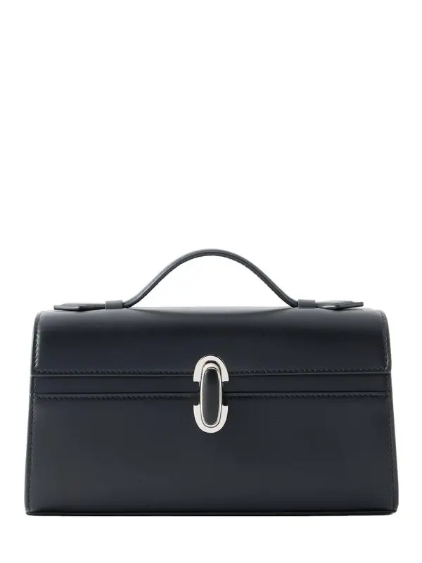 Savette Symmetry Pochette Leather Tote - Black