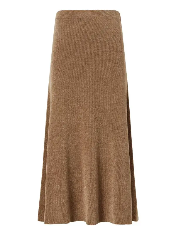 Gabriela Hearst Muir Ribbed Silk Maxi Skirt - Brown