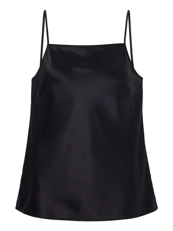 JOSEPH Cloe Silk-satin Top - Black