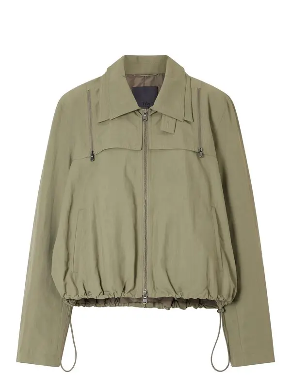 Tibi Shell Twill Jacket - Green