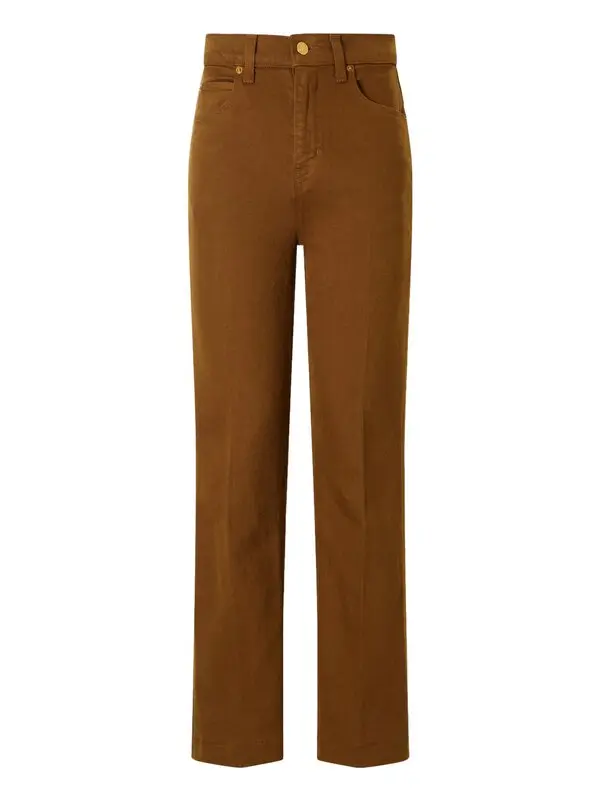 JAMIE HALLER The Kenickie Blind Crease High-waist Straight-leg Jeans - Brown
