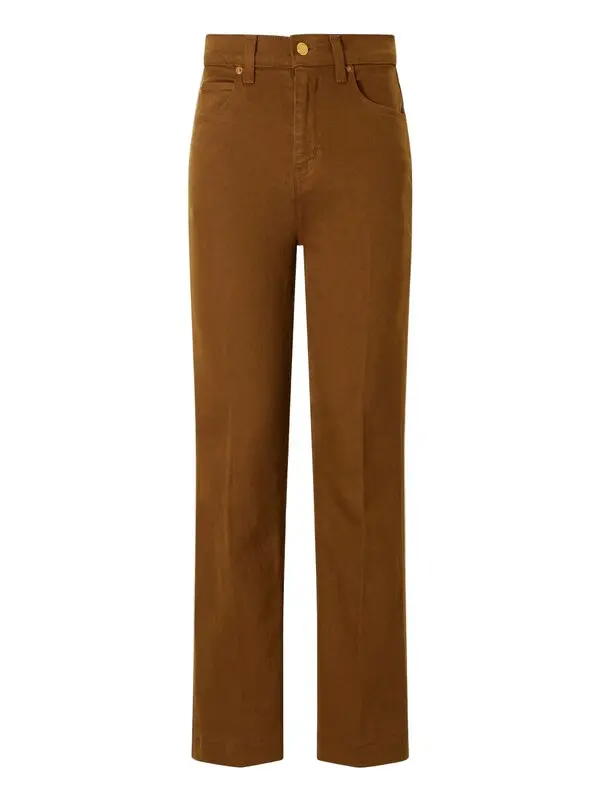 JAMIE HALLER The Kenickie Blind Crease High-waist Straight-leg Jeans - Camel