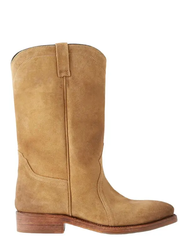 JIL SANDER Suede Ankle Boots - Tan