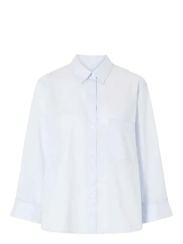 TWP Next Morning Cotton-poplin Shirt - Light Blue