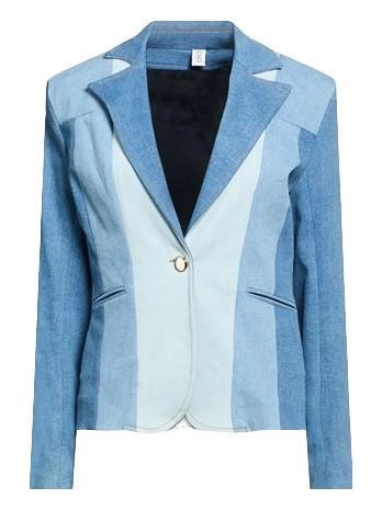 Liu Jo Light Cotton Elastane Single-breasted Blazer - Blue