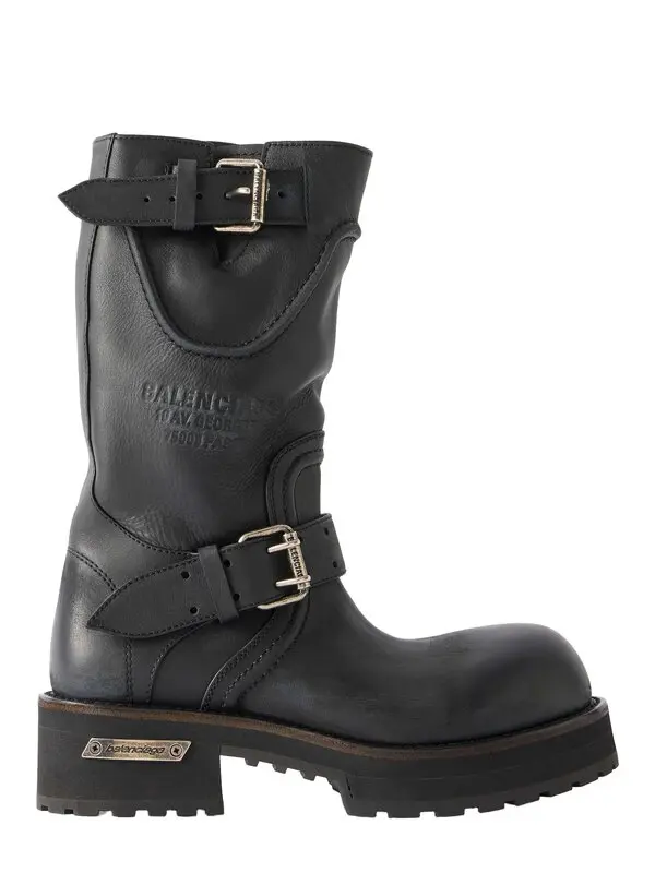 Balenciaga Venom Leather Ankle Boots - Black