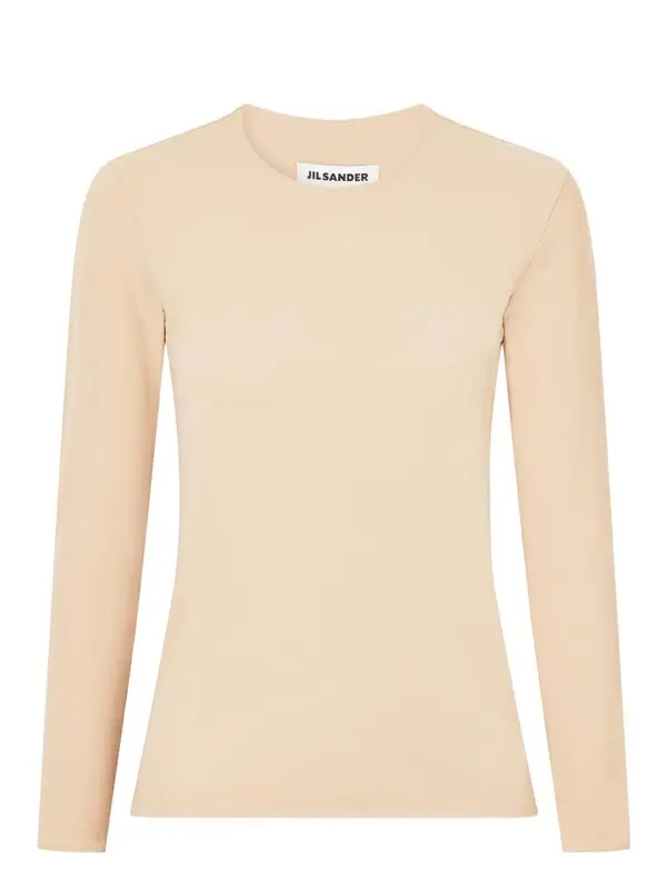 JIL SANDER Stretch T-shirt - Neutrals
