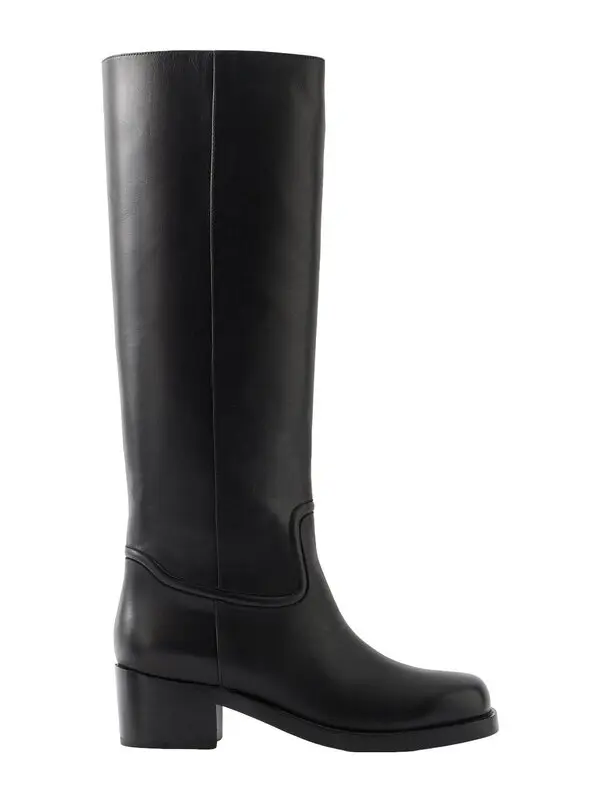 Gabriela Hearst Marion Leather Knee Boots - Black