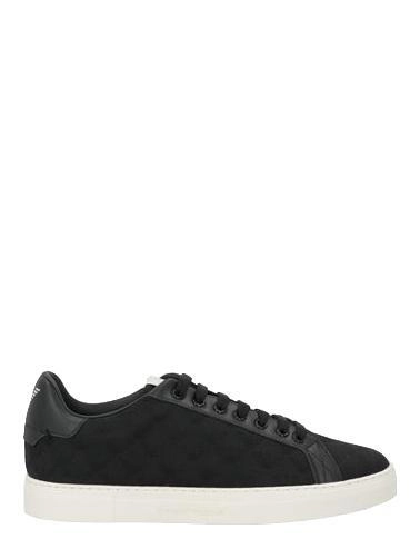 Emporio Armani Sneakers Size Textile Fibers, Leather - Black