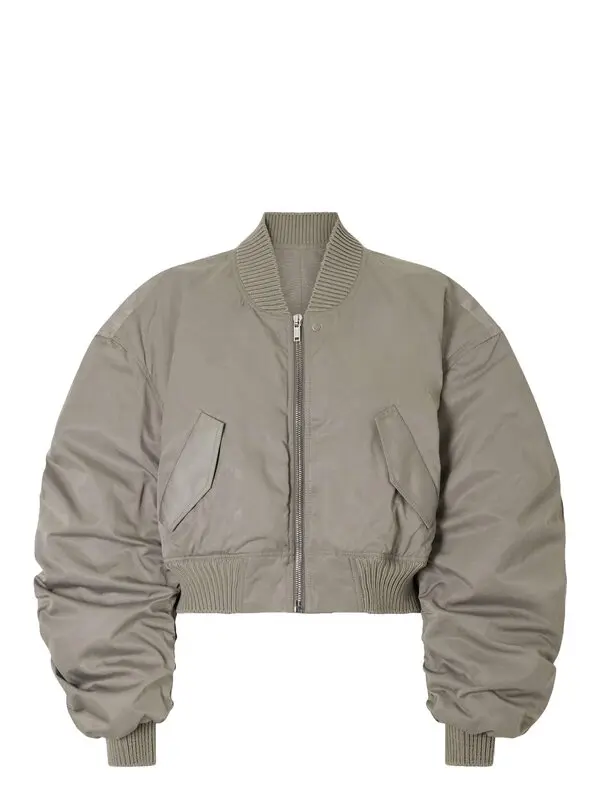 Rick Owens Secchia Shell Cropped Jacket - Gray