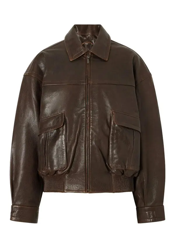 Christopher Esber Leather Zip-up Jacket - Brown