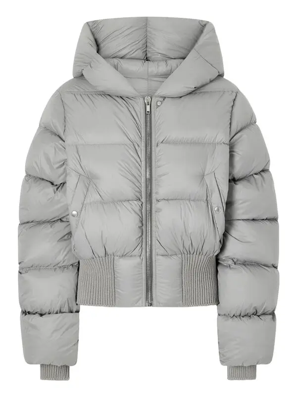 Rick Owens Cropped Hooded Down Puffer Jacket - Gray