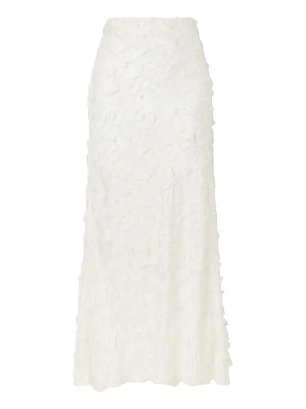 Gabriela Hearst Frei Fil Coupè Silk And Wool-blend Maxi Skirt - Ivory