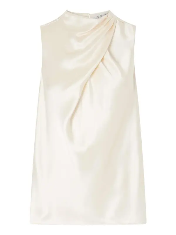 Gabriela Hearst Melina Draped Silk-satin Blouse - Ivory