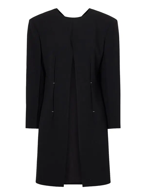 JIL SANDER Pleated Wool Blouse - Black