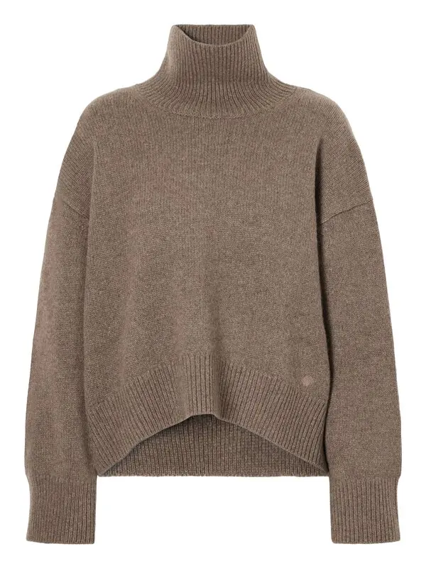 Loulou De Saison Jonah Cashmere Cropped Turtleneck - Brown