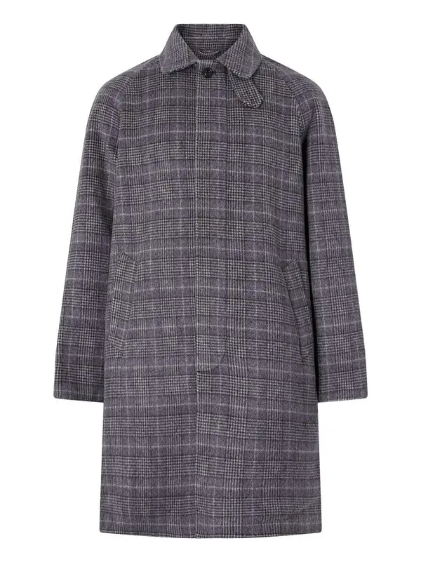 Hartford Graig Wool-blend Checked Coat - Gray