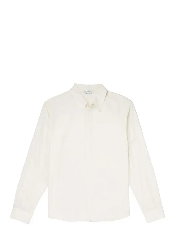 Gabriela Hearst Abbe Cotton And Cashmere-blend Shirt - Ivory