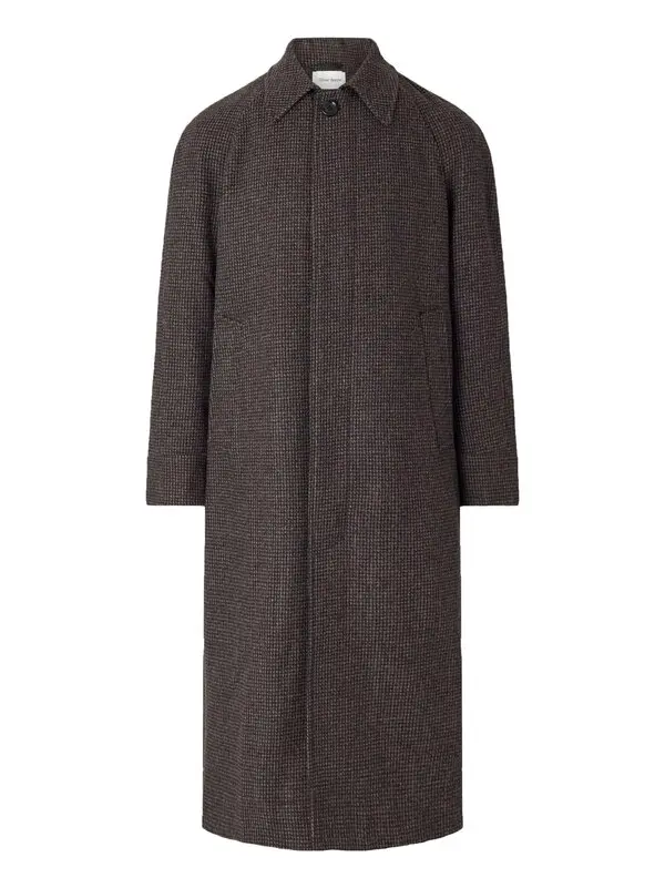 Oliver Peoples Lothian Houndstooth Tweed Coat - Brown