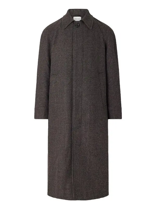 Oliver Peoples Lothian Houndstooth Tweed Coat - Brown