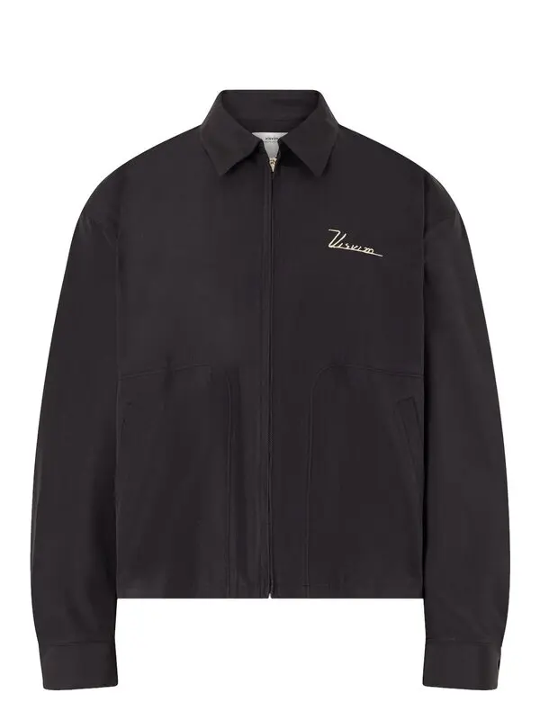 Visvim Somer Swing Printed Silk And Wool-blend Jacket - Black
