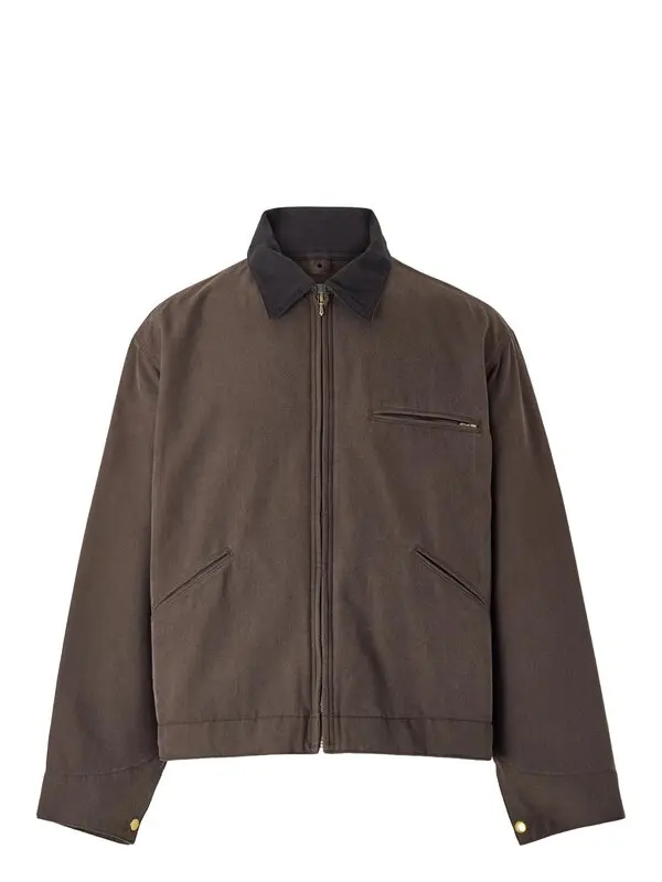 A.PRESSE Detroit Cotton And Silk-blend Jacket - Brown