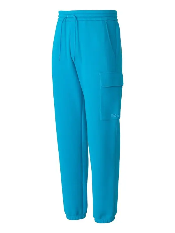 Mackage Marvin-rz Double Face Jersey Cargo Sweatpants - Aqua
