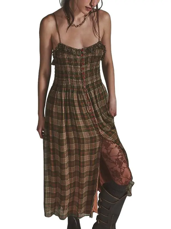 Free People Lennox Maxi Dress - Forest Combo