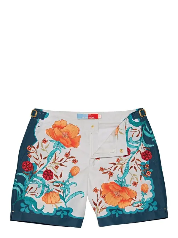 Orlebar Brown Morpheus Print Mid-length Swim Shorts Woven In France - Multicoloured