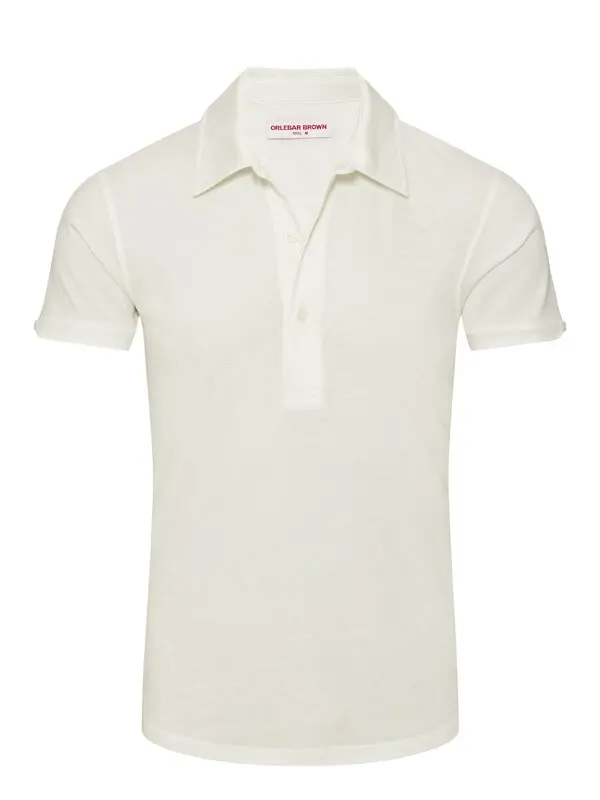 Orlebar Brown Tailored Fit Cotton-ilk Polo Hirt - Thasos Beach