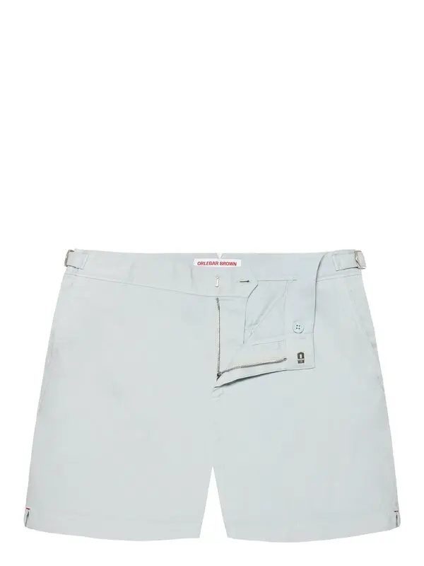 Orlebar Brown Mid-length Stretch-cotton Shorts - Light Sky Pool