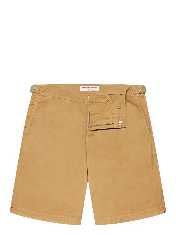 Orlebar Brown Longer-length Gart Dye Stretch Linen Shorts - Biscuit