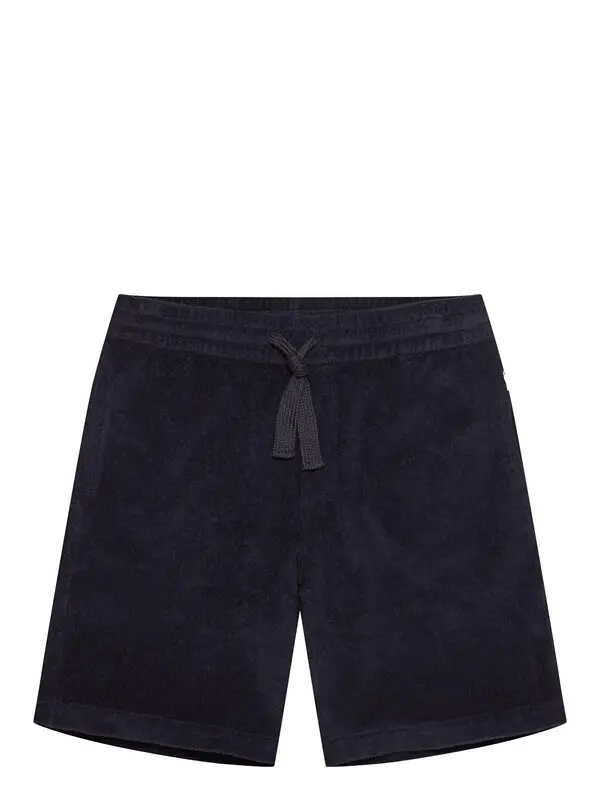 Orlebar Brown Classic Fit Towelling Pique Drawcord Sweat Shorts In Night Iris - Blue