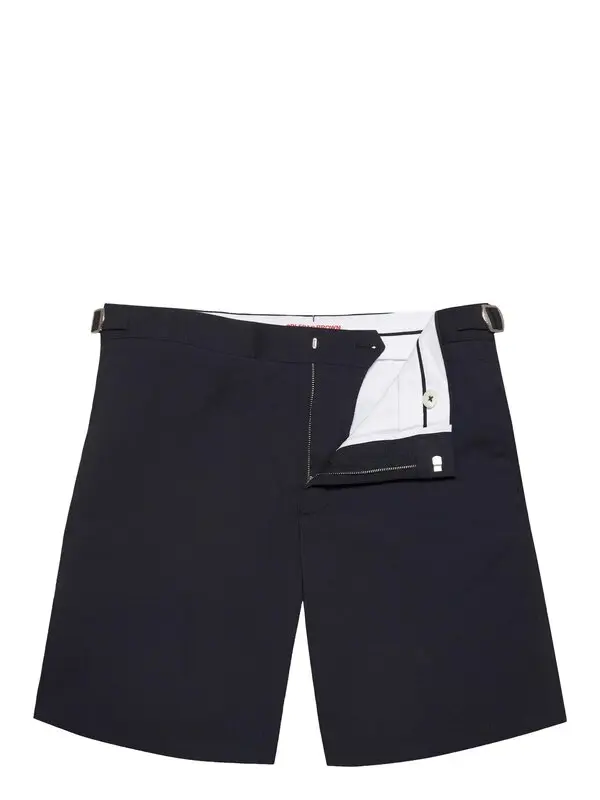 Orlebar Brown Tailored Fit Seersucker Shorts In Night Iris - Blue