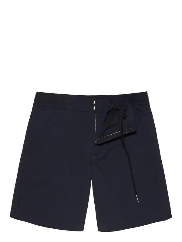 Orlebar Brown Easy Tailored Fit Seersucker Drawcord Shorts In Night Iris - Blue