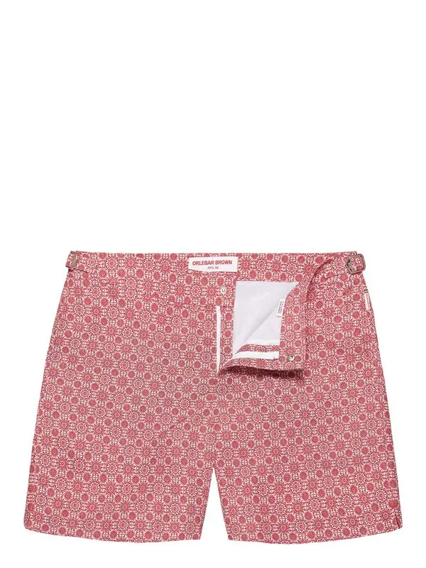 Orlebar Brown Mid-length Alchemy Print Swim Shorts - Dark Ruby